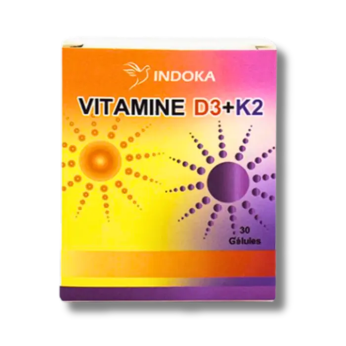 INDOKA VITAMINES D3 ET K2 - 30 Capsules - PARA VITALIA