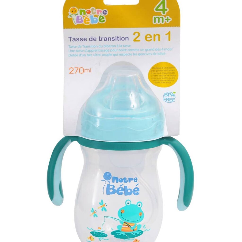 NOTRE BEBE TASSE TRANSITION SOUPLE 4M+ 2 EN 1 270ML - PARA VITALIA